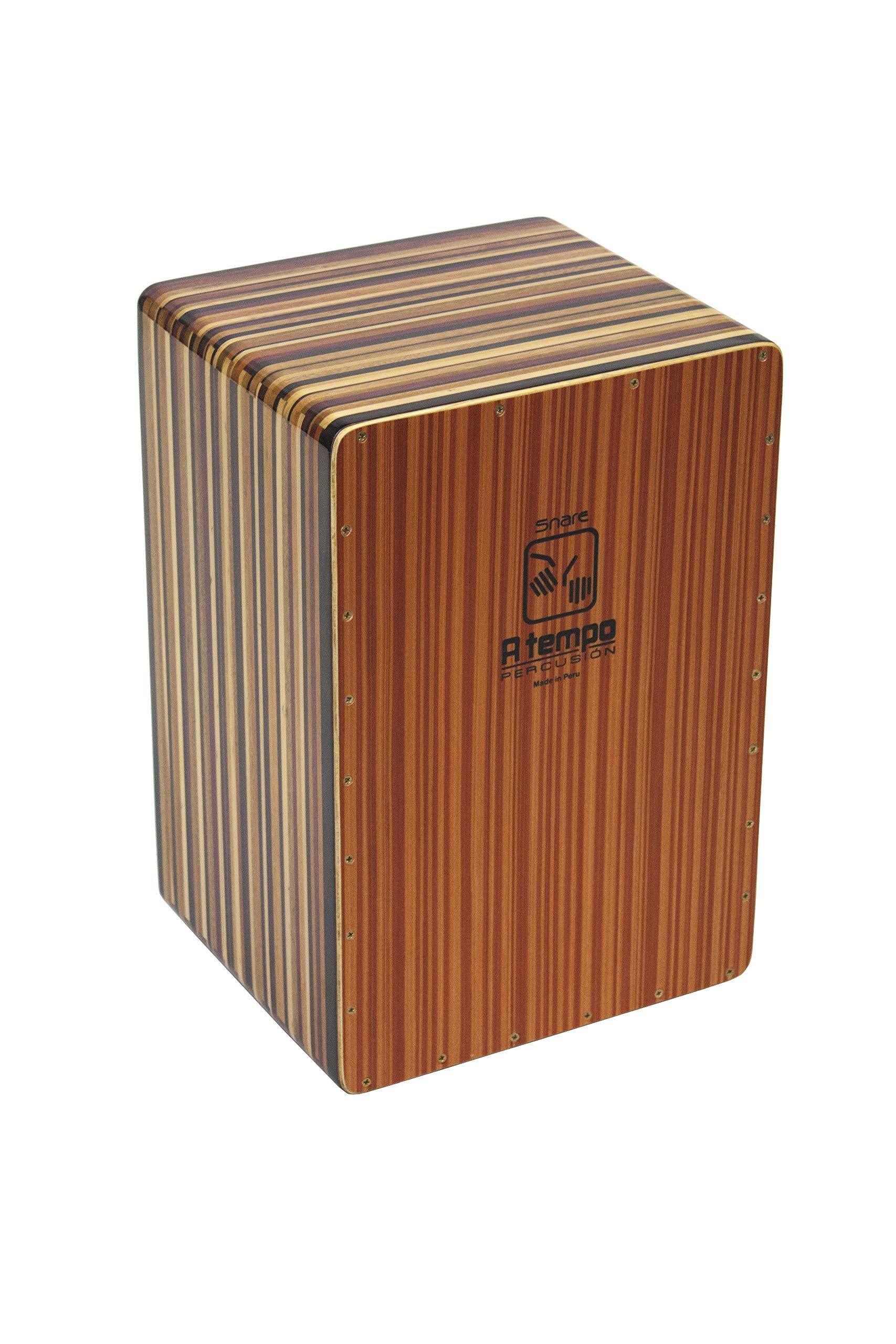 A Tempo Cajon Black (cj-bngo-01 3 Snare Drum And Bell Kit A Tempo Cajon ...